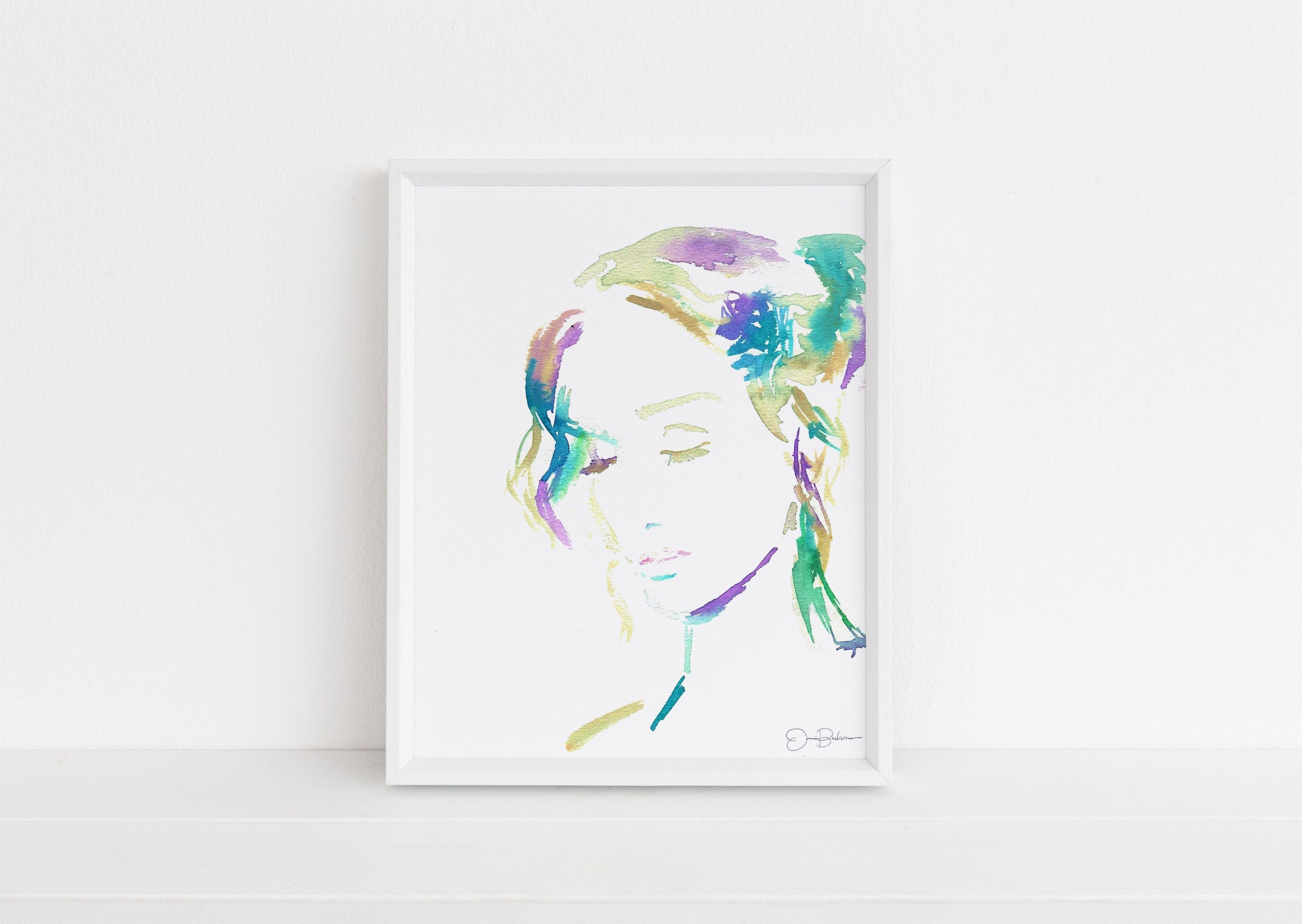 Gratitude Painting, Gratitude Print, Watercolor Print of Portrait, Wat ...